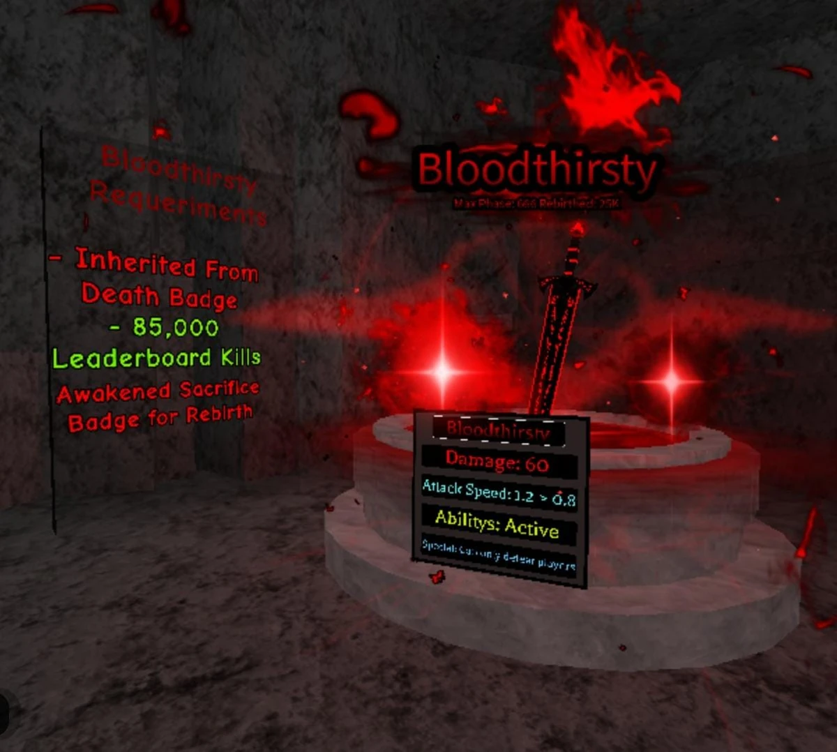 Bloodthirsty | Killstreak Swords V4 Wiki | Fandom