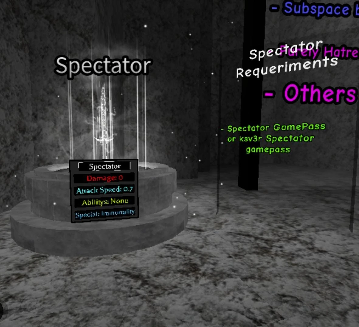 Spectator | Killstreak Swords V4 Wiki | Fandom