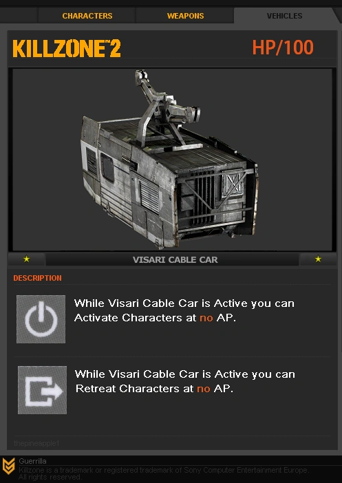 Visari Cable Car | Killzone Card Game Wiki | Fandom