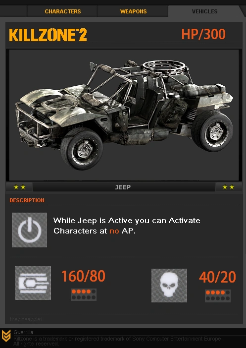 Jeep | Killzone Card Game Wiki | Fandom