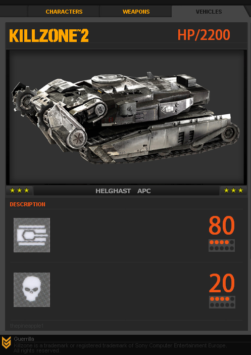 Helghast Apc Killzone Card Game Wiki Fandom