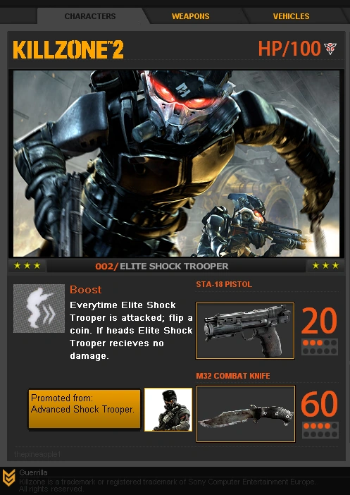 Elite Shock Trooper 002 | Killzone Card Game Wiki | Fandom