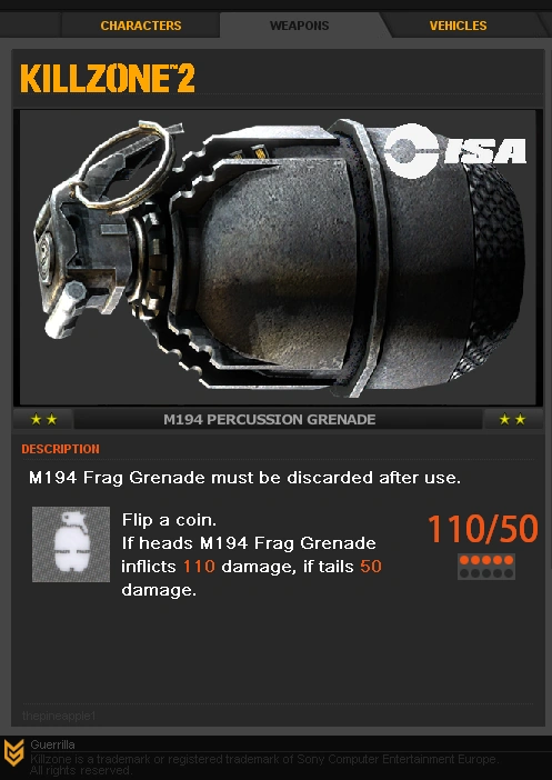 M194 Percussion Grenade | Killzone Card Game Wiki | Fandom