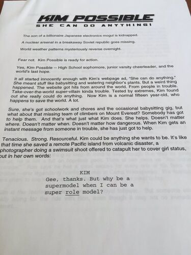 Kim Possible Wiki:Pre-production Series-pitch Bible | Kim Possible Wiki ...