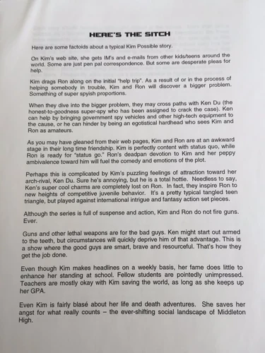 Kim Possible Wiki:Pre-production Series-pitch Bible | Kim Possible Wiki ...