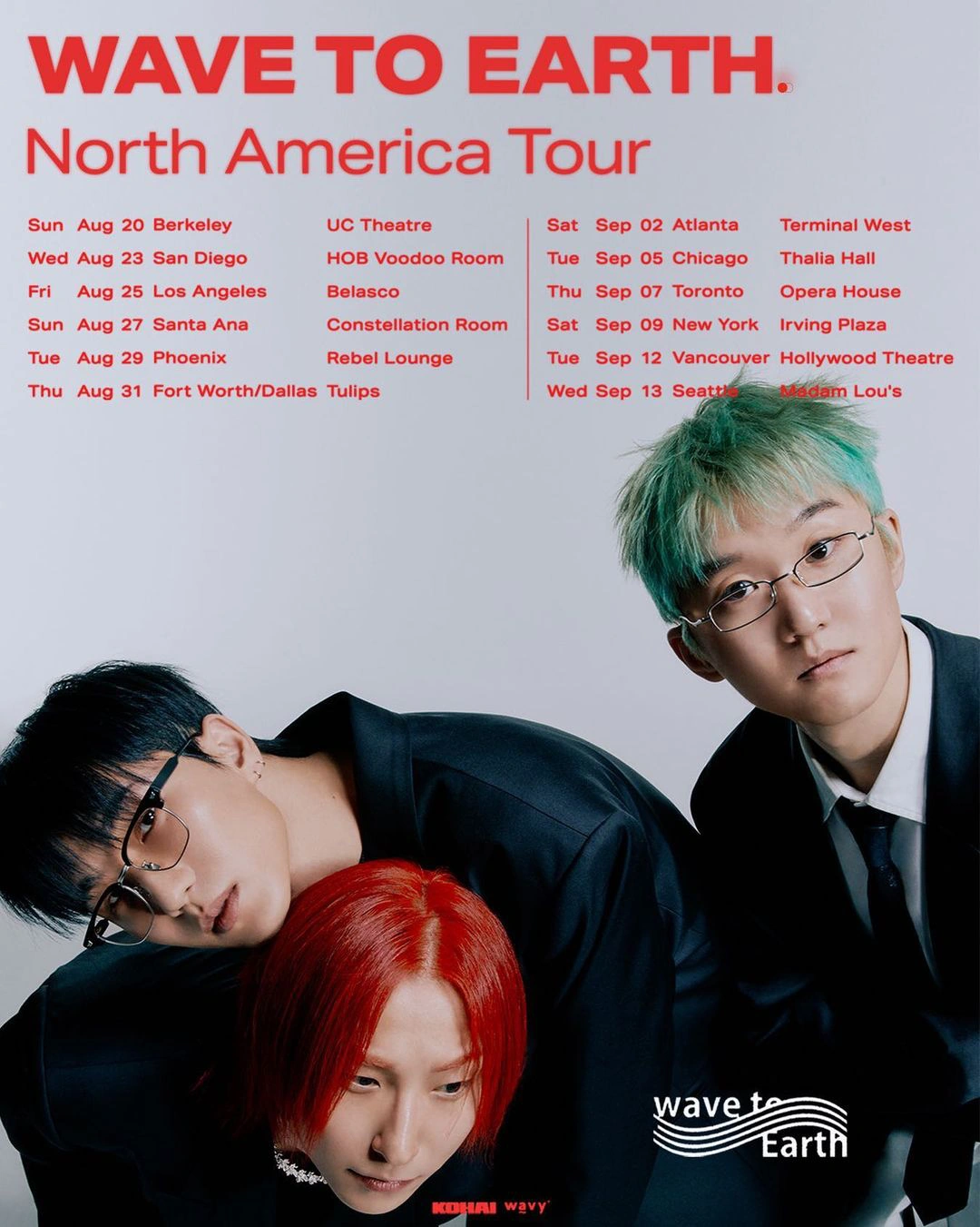 Wave to Earth North America Tour | K-Indie Wiki | Fandom