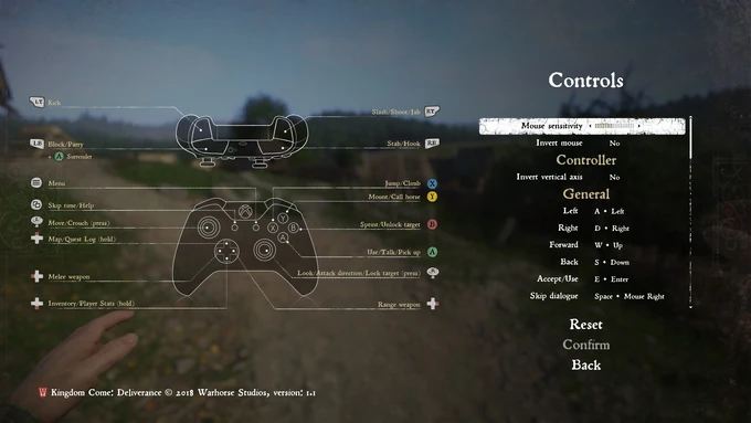 Basic Controls | Kingdom Come: Deliverance Wiki | Fandom