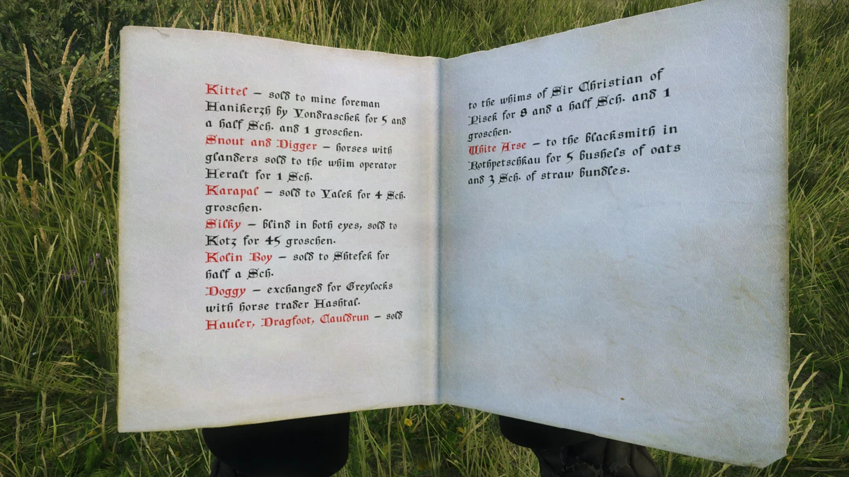 Excerpt from the horse registry | Kingdom Come: Deliverance Wiki | Fandom