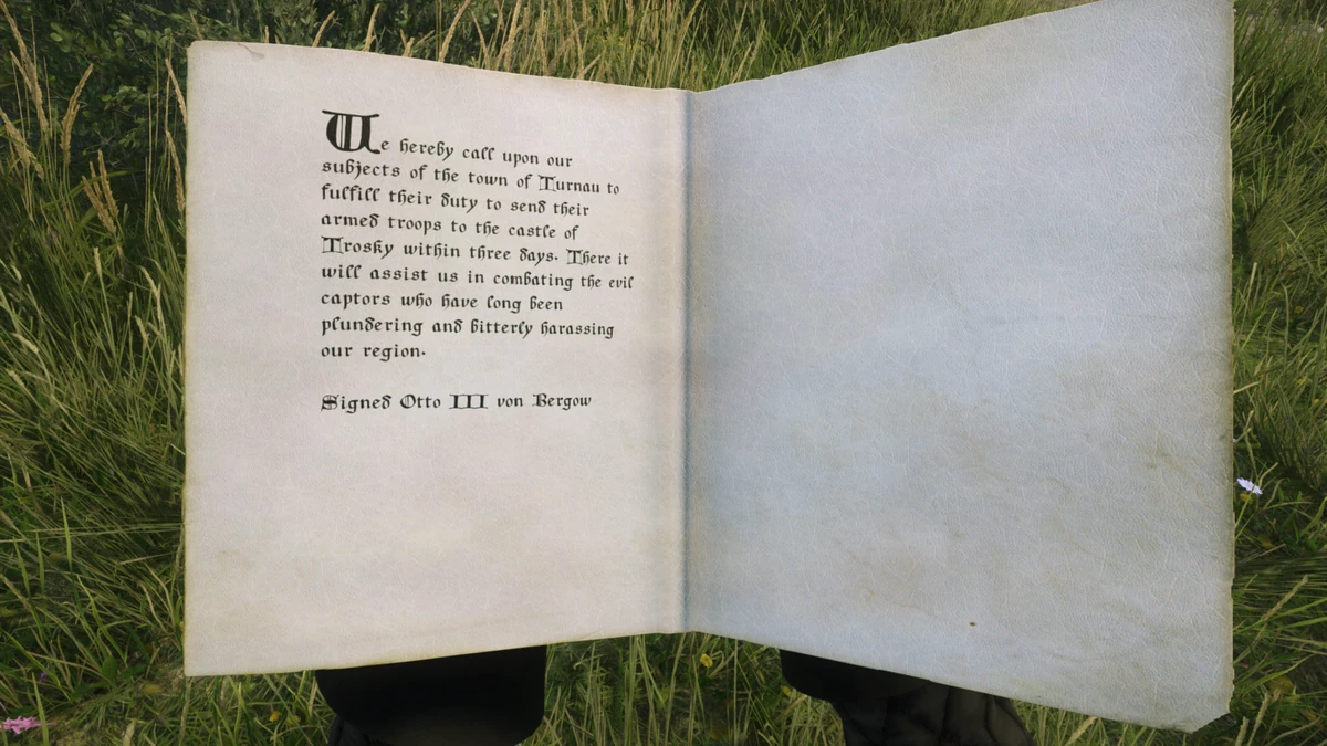 Vassal letter of the Turnau bailiff | Kingdom Come: Deliverance Wiki ...