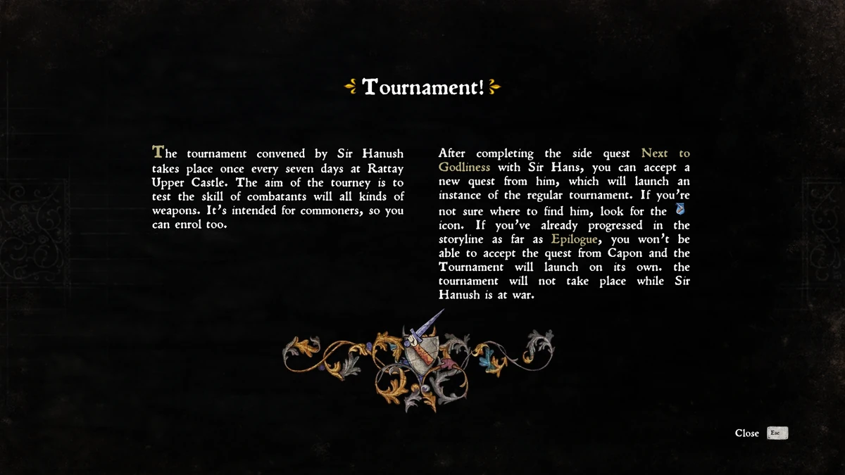 Codex entry: Rattay Tournament | Kingdom Come: Deliverance Wiki | Fandom