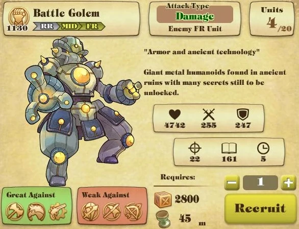 Battle Golem | Kingdom Knights Wiki | Fandom
