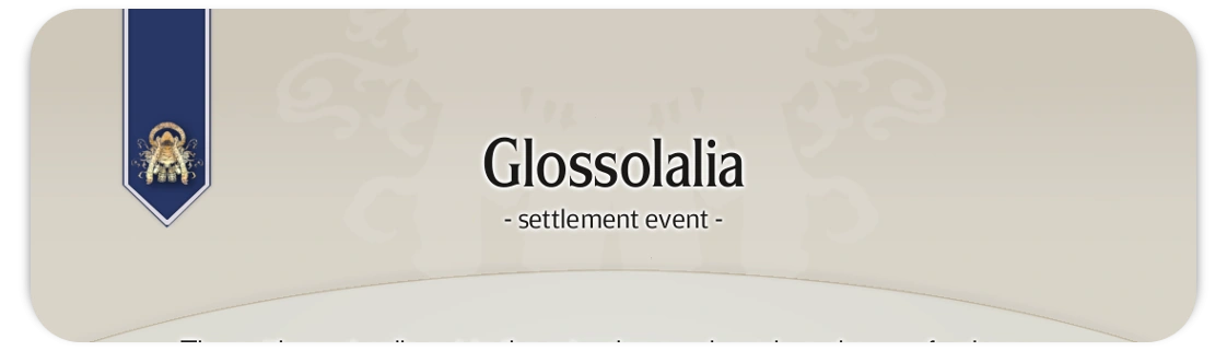 Glossolalia | Kingdom Death Wiki | Fandom