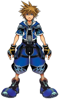 how to draw sora from kingdom hearts step by step