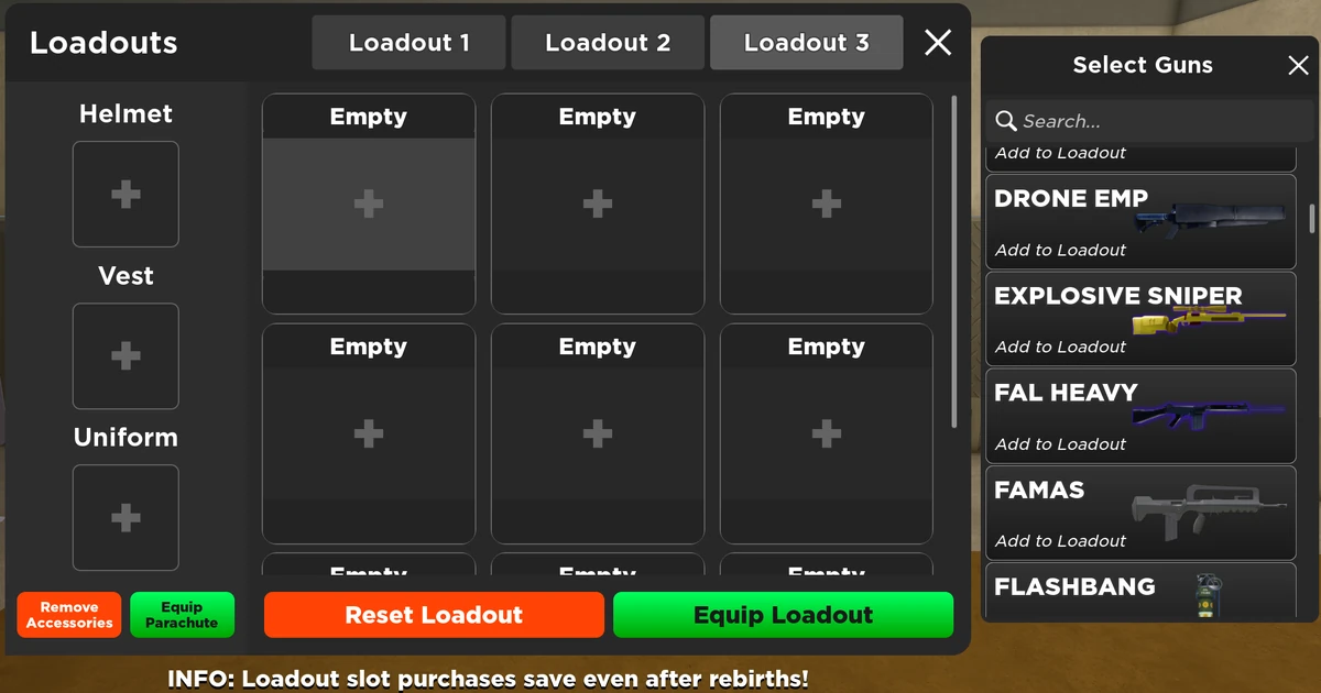 Loadouts | War Tycoon Roblox | Fandom