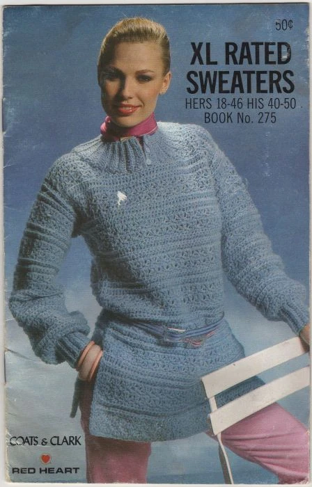 Coats & Clark 275 XL Rated Sweaters Hers 18 - 46 His 40-50 | Knitting ...