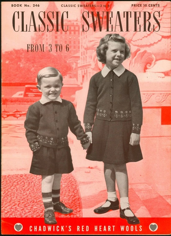 The Spool Cotton Company Book No. 246, Classic Sweaters From 3 To 6 ...