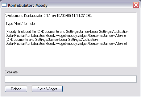 Debug Mode | Unofficial Konfabulator Wiki | Fandom