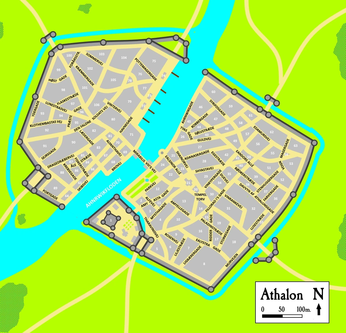 Kort over Athalon | Kong Nørd Wikia | Fandom