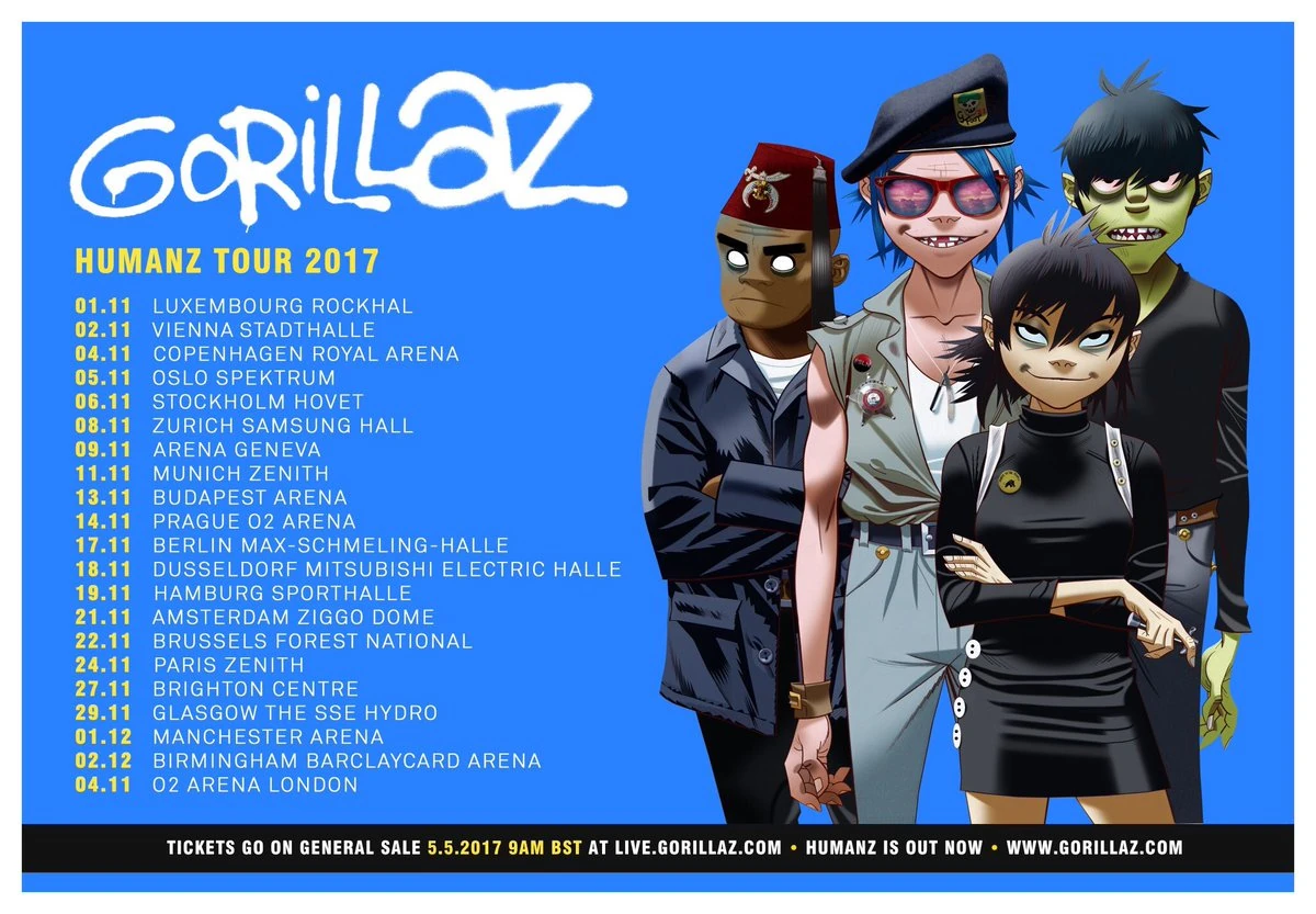 Humanz Tour | Gorillaz Wiki | Fandom