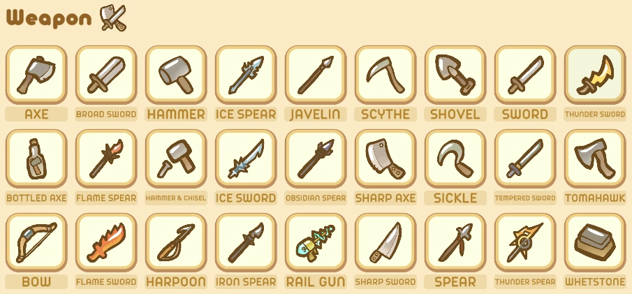 Weapon | Kraft&Slash Wiki | Fandom