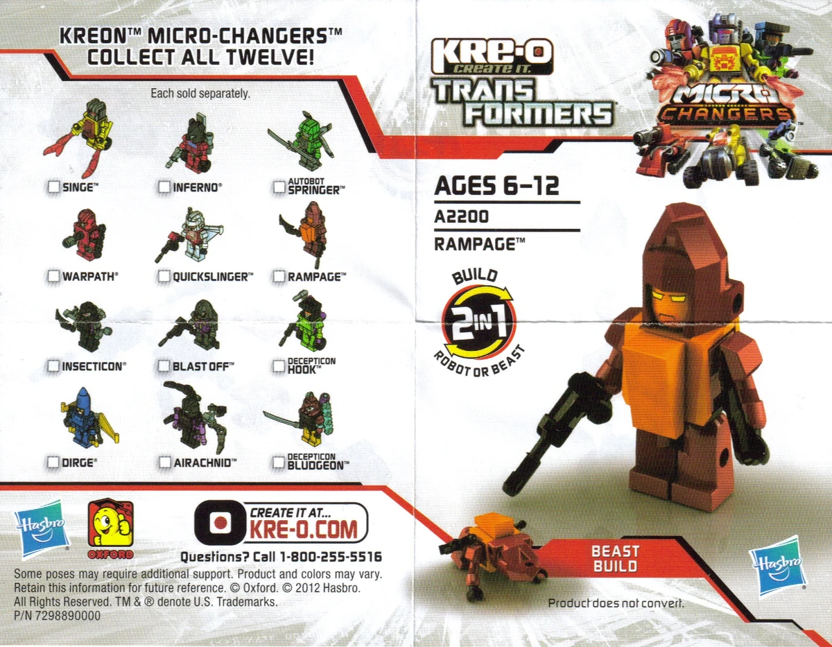 Instructions Rampage | Kre-O Wiki | Fandom