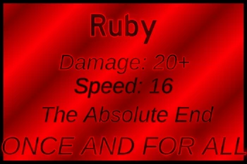 Ruby | Killstreak Sword Fighting Universe Wiki | Fandom