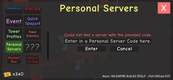 Personal Server | Juke's Towers of Hell Wiki | Fandom