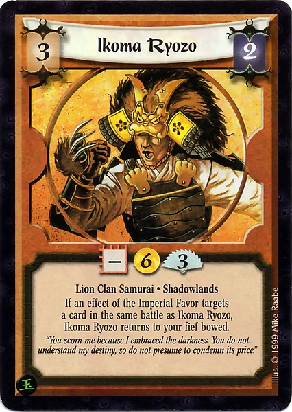 Personality Ikoma Ryoso | L5R Clan War Wiki | Fandom