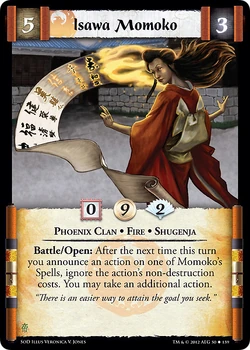 Isawa Momoko/card | L5r: Legend of the Five Rings Wiki | Fandom