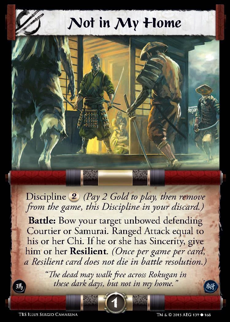 Not in My Home/card | L5r: Legend of the Five Rings Wiki | Fandom