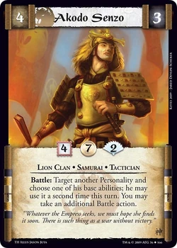 Akodo Senzo/card | L5r: Legend of the Five Rings Wiki | Fandom