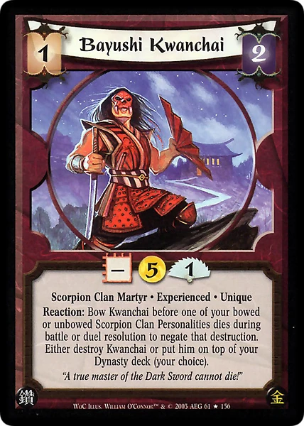Bayushi Kwanchai Exp/card | L5r: Legend of the Five Rings Wiki | Fandom