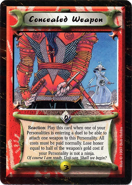 Concealed Weapon/card | L5r: Legend of the Five Rings Wiki | Fandom