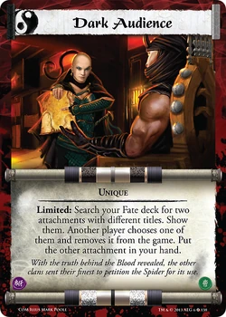 Dark Audience/card | L5r: Legend of the Five Rings Wiki | Fandom