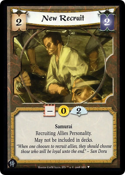 New Recruit/card | L5r: Legend of the Five Rings Wiki | Fandom