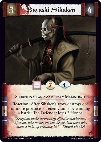 Bayushi Sihaken/card | L5r: Legend of the Five Rings Wiki | Fandom