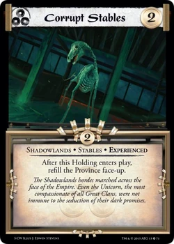 Corrupt Stables Exp/card | L5r: Legend of the Five Rings Wiki | Fandom