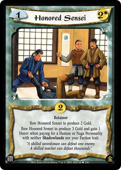 Honored Sensei/card | L5r: Legend of the Five Rings Wiki | Fandom