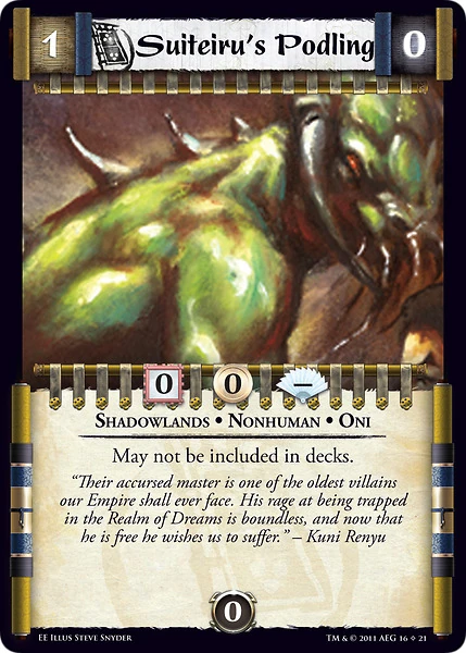 Suiteiru's Podling/card | L5r: Legend of the Five Rings Wiki | Fandom