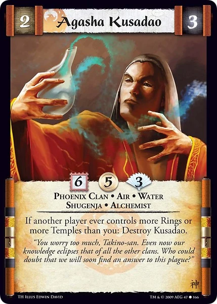 Agasha Kusadao/card | L5r: Legend of the Five Rings Wiki | Fandom