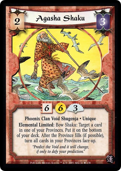 Agasha Shaku/card | L5r: Legend of the Five Rings Wiki | Fandom