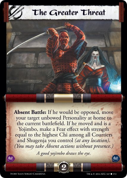 The Greater Threatcard L5r Legend Of The Five Rings Wiki Fandom