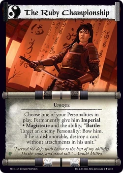 The Ruby Championship/card | L5r: Legend of the Five Rings Wiki | Fandom