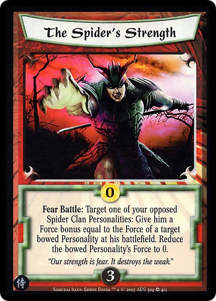 The Spider's Strength/card | L5r: Legend of the Five Rings Wiki | Fandom