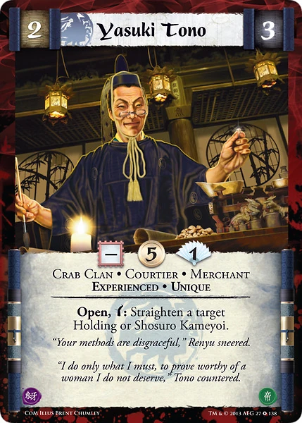Yasuki Tono Exp/card | L5r: Legend of the Five Rings Wiki | Fandom