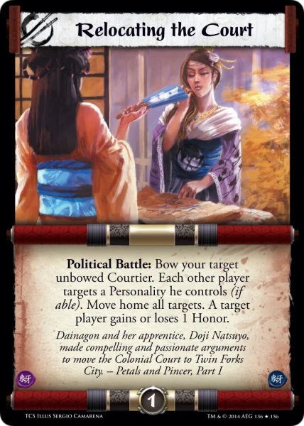 Relocating the Court/card | L5r: Legend of the Five Rings Wiki | Fandom