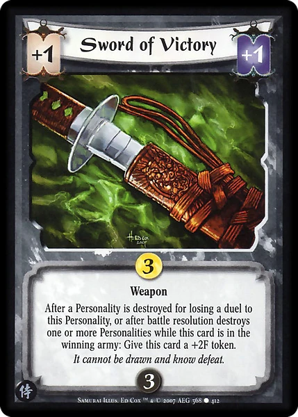 Sword of Victory/card | L5r: Legend of the Five Rings Wiki | Fandom
