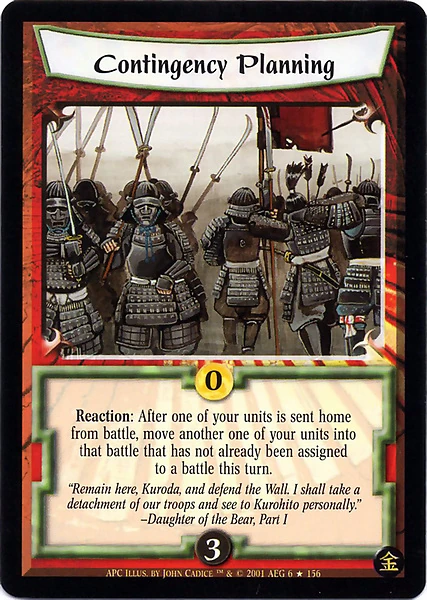 Contingency Planning/card | L5r: Legend of the Five Rings Wiki | Fandom