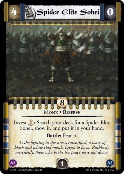 Spider Elite Sohei/card | L5r: Legend of the Five Rings Wiki | Fandom
