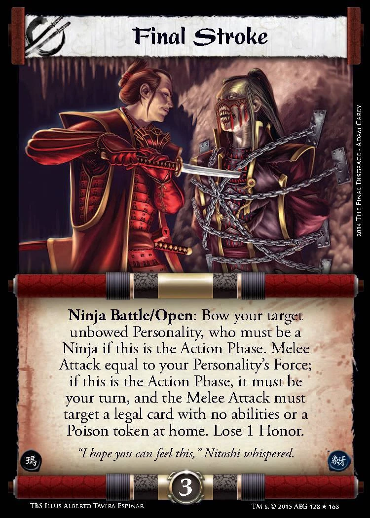Final Stroke/card | L5r: Legend of the Five Rings Wiki | Fandom